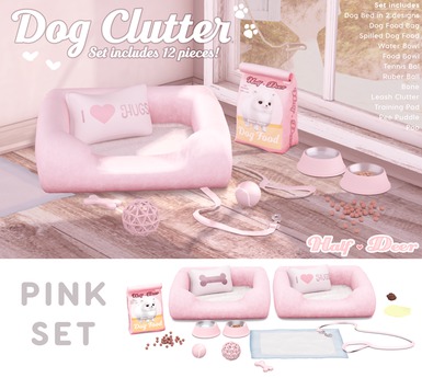 Second Life Marketplace - Dog Clutter [Pink Set]