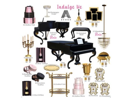 Second Life Marketplace - 17. ACORN Indulge Me Chandelier RARE