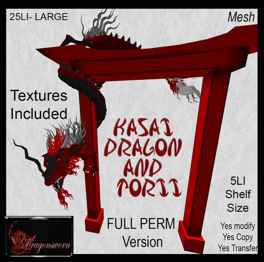 Second Life Marketplace - Full Perm Dragon and Torii