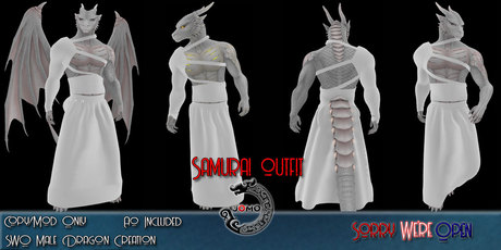 Second Life Marketplace - DEMO [FNG] Samurai Outfit for Jomo Dragon Male