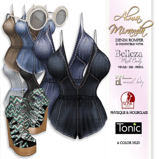 Second Life Marketplace - .: AlmaMiranda :. Romper Long Legs Lenore