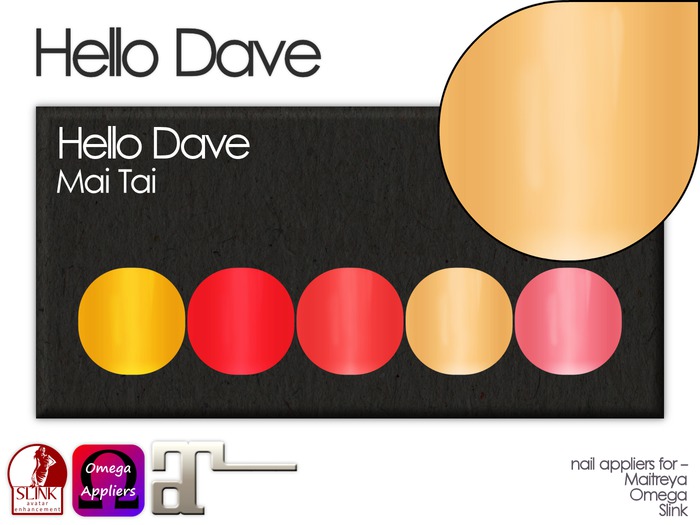 Second Life Marketplace - Hello Dave - Nail Appliers - Mai Tai