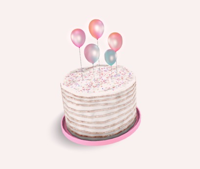 Second Life Marketplace - ionic : Balloon bday cake