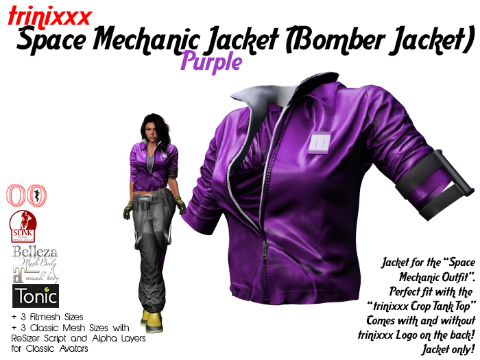 Second Life Marketplace - trinixxx Space Mechanic Jacket (Bomber Jacket ...