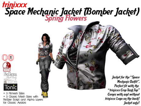 Second Life Marketplace - trinixxx Space Mechanic Jacket (Bomber Jacket ...