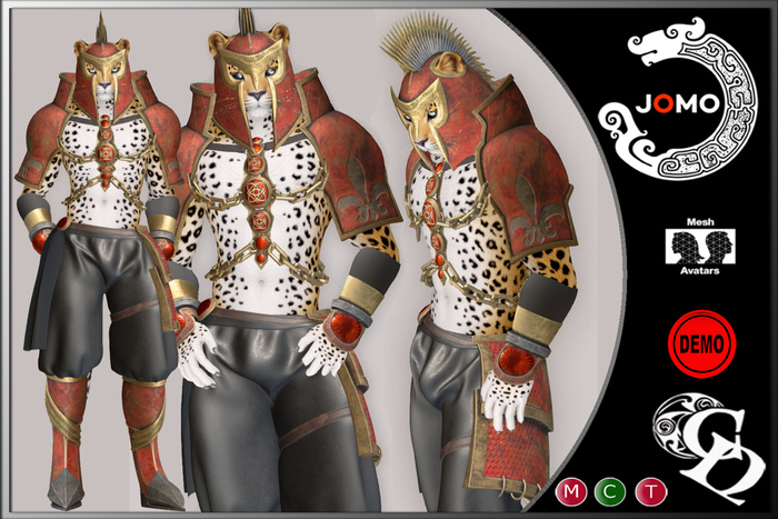 Second Life Marketplace - C&N Leopard armor Male Jomo Genbu Demo v1