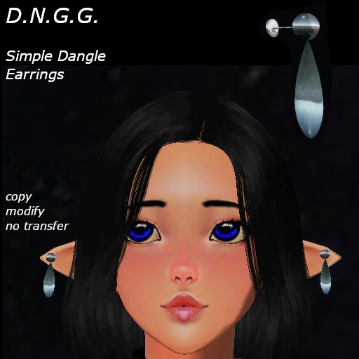 Second Life Marketplace - DNGG: Simple Dangle Earrings