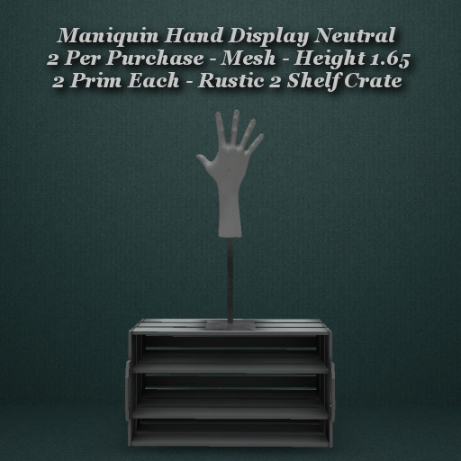 Second Life Marketplace - Maniquin Hand Display Neutral