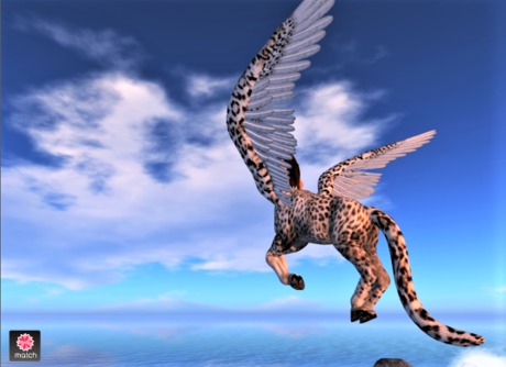 Second Life Marketplace - Valkyrie Designed - Snow Leopard Jinx Pegasus Wings Applier
