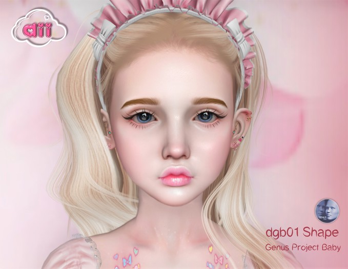 Second Life Marketplace - {aii} DGB01 Shape Genus Baby Face (Bento)