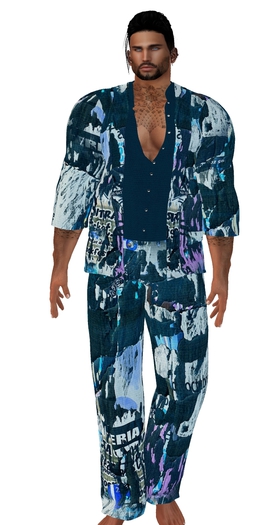 Second Life Marketplace - MERC - OUTFIT - JACKET & PANTS - BLUE ...