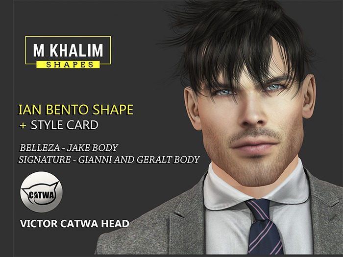 Second Life Marketplace - Ian Bento Male Shape for Victor Catwa Head ...