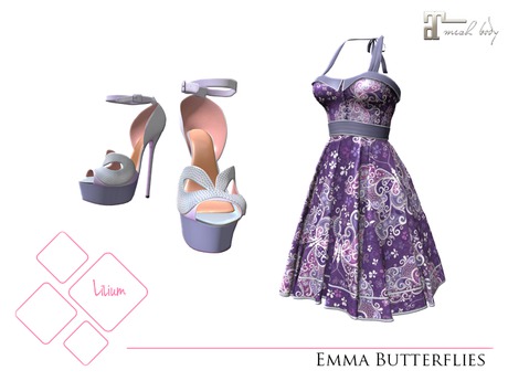 Second Life Marketplace - Lilium - Emma Butterflies Outfit Maitreya