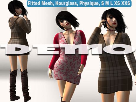 Second Life Marketplace - TF: Stacy Hoodie Dress with HUD DEMO