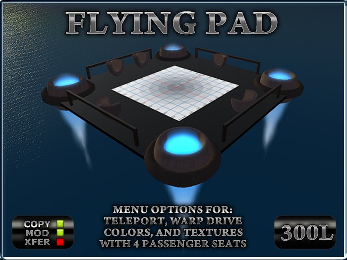 Second Life Marketplace - Flying Pad by Animation Station - Builders ...