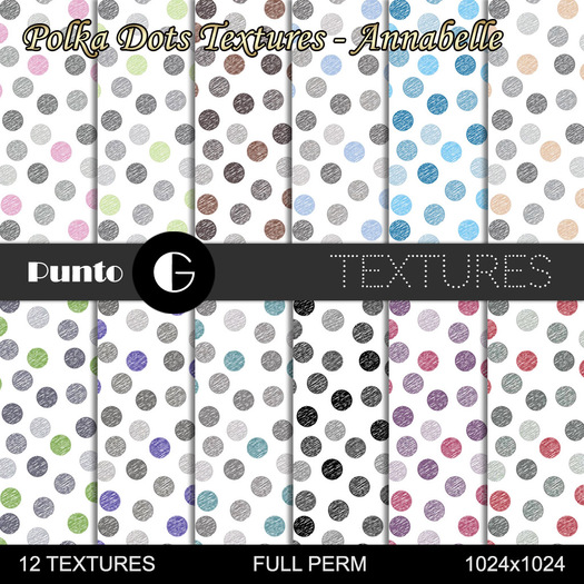 Second Life Marketplace - Polka Dots Textures - Annabelle