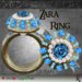 Second Life Marketplace - Zara Ocean Aquamarine & Blue Topaz Gold Ring