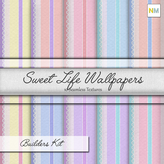 Second Life Marketplace - Sweet Life Wallpapers 10 Seamless Textures NM