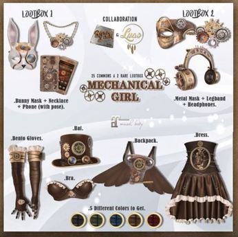 Second Life Marketplace - Luas & BJK Mechanical Girl Bra Red