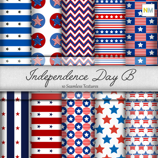 Second Life Marketplace - Independence Day B 10 Seamless 4th of July ...