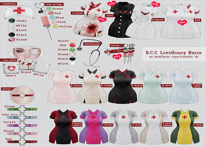 Second Life Marketplace - B.C.C LoveHoney Nurse A Milk Almond M [BOX]