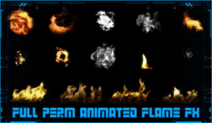 Second Life Marketplace - 16 Full Perm Animated FX Flame Pack