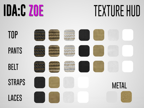 Second Life Marketplace - [IDA:C] ZOE Pants with Straps and Top ...