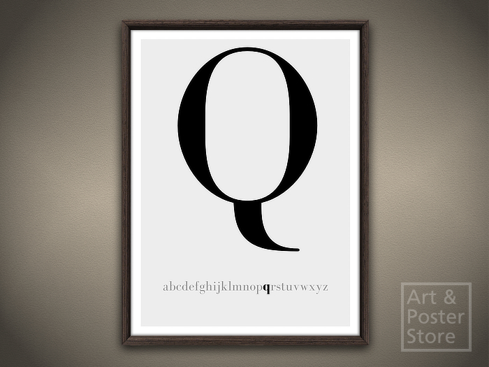 Second Life Marketplace - Capital Letter Q Typography Poster | Mesh ...