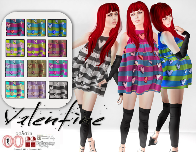 Second Life Marketplace - cae.b - Valentine Dress - [with Hud] Bagged*