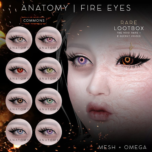 Second Life Marketplace - ANATOMY - FIRE EYES - PURPLE