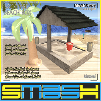 Second Life Marketplace - SMASH - Backyard Beach Box (Natural)