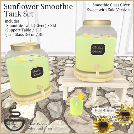Second Life Marketplace - Kindred Soup - Sunflower Smoothie Tank Set ...