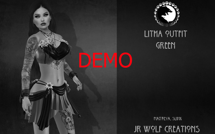 Second Life Marketplace - Litha Outfit Green DEMO ADD ME (JR Wolf Creations)