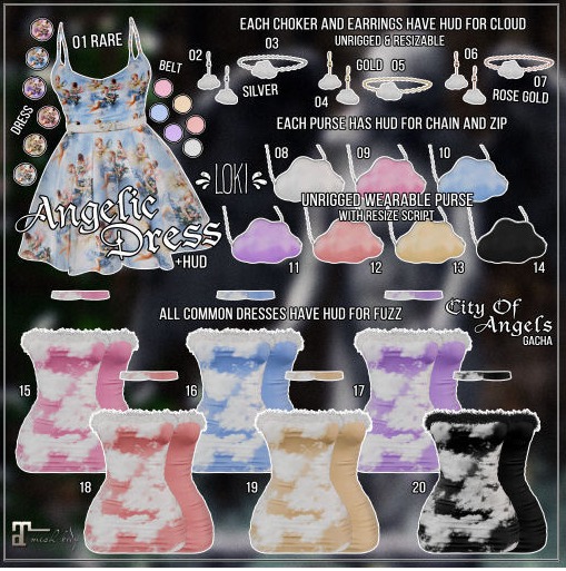 Second Life Marketplace - 04.Loki - City Of Angels GACHA - Gold Cloud ...