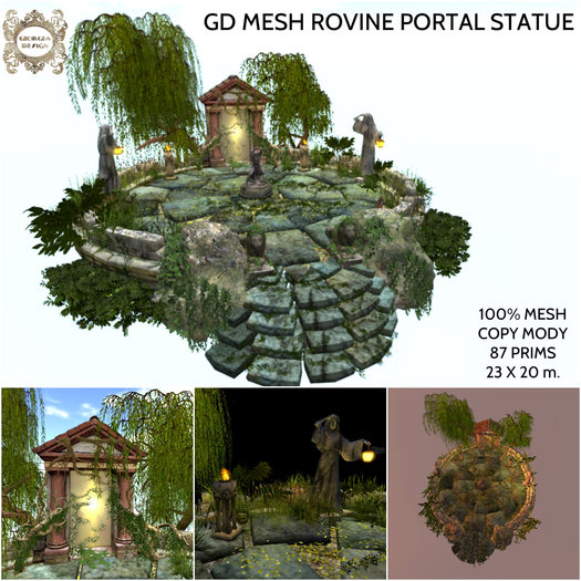 Second Life Marketplace - GD MESH ROVINE PORTAL STATUE