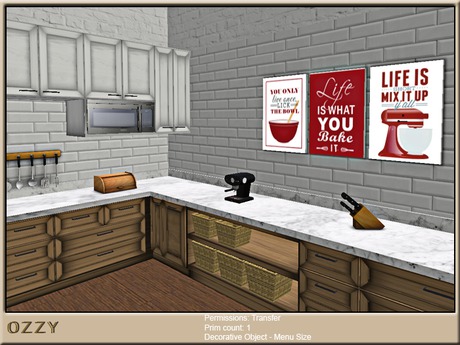 Second Life Marketplace - *$OZZY$* Kitchen Picture - Red