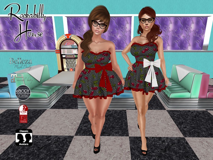 Second Life Marketplace - ..::Rockabilly House::.. Summer Mini Dress ...