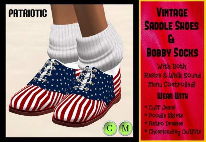 Second Life Marketplace - PROMO Independence Day Saddle Shoes with ...
