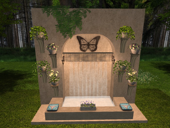 Second Life Marketplace - Flower Fountain Wall II