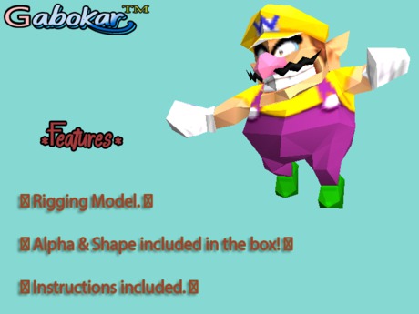 Second Life Marketplace - COMPLETE AVATAR - (RIGGED) - WARIO (DS VERSION)