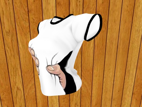 Second Life Marketplace - White Fun Novelty Shirt "HAND GRAB WAIST ...