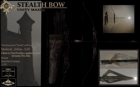 Second Life Marketplace - =ED= STEALTH Bow - (UM= v2.0) - Unity Maxim