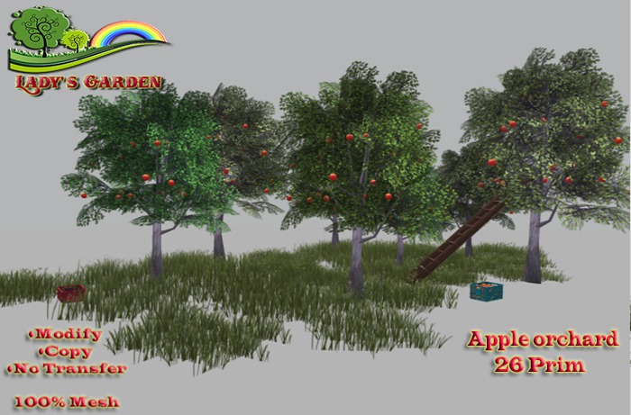 Second Life Marketplace - Lady's Garden - Apple orchard 26 Prim