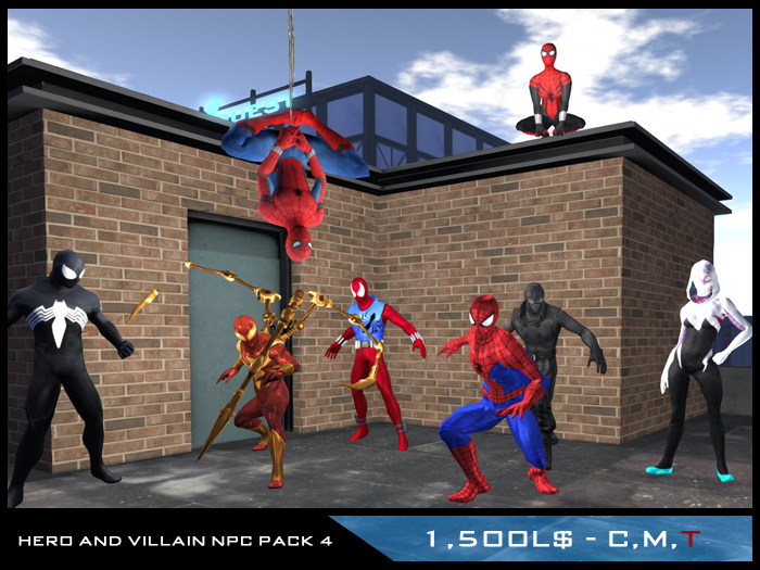 Second Life Marketplace - Hero and Villain NPCS Pack 4
