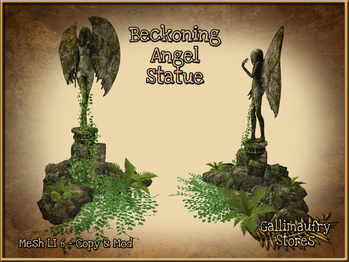 Second Life Marketplace - *GALLI* - MESH - Beckoning Angel Statue with ...