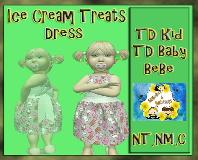 Second Life Marketplace - Ice Cream TD Baby, Kid , BeBe