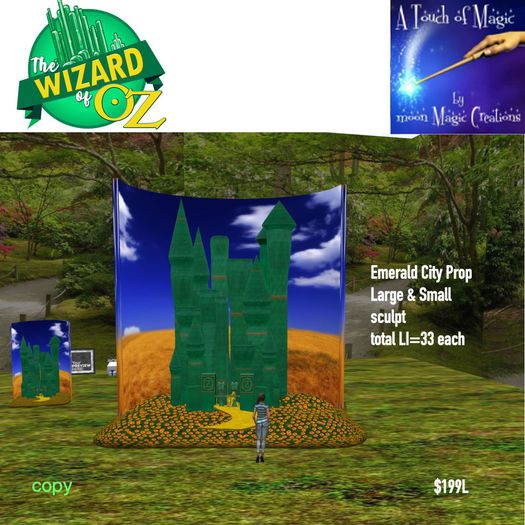Second Life Marketplace - Emerald City Props 2 sizes large & small