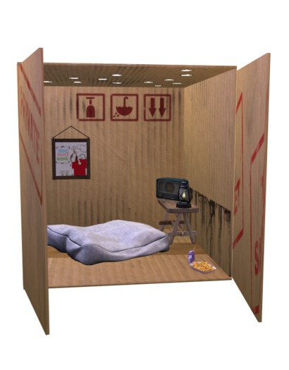 Second Life Marketplace - Cardboard hut / Refuge en carton