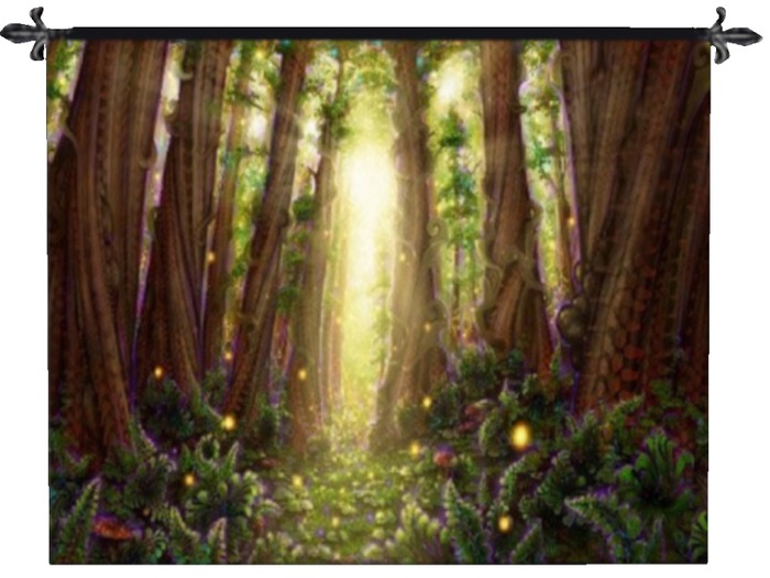 Second Life Marketplace - Western Walls Wildlife Tapestry "Forest, Path ...