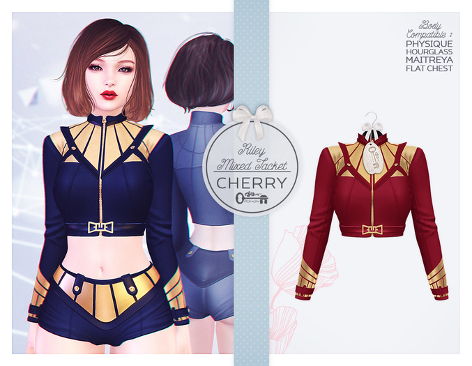 Second Life Marketplace - The Secret Store - Riley Mixed Jacket - Maitreya Lara, V-Tech, Belleza ...